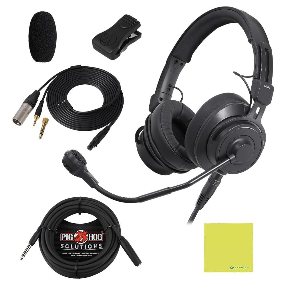 Liquid Audio Audio Technica BPHS2a Broadcast Stereo Headset Bundle w ...