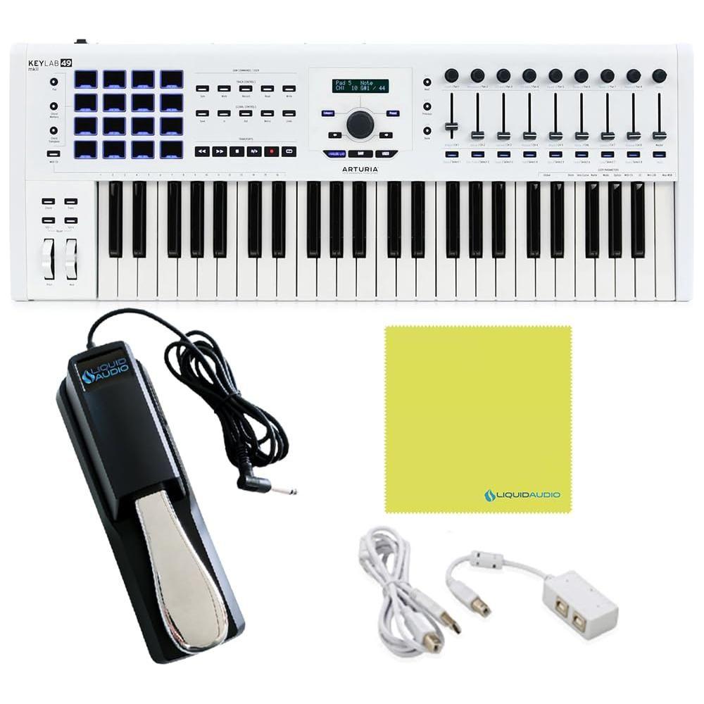 Arturia KeyLab 49 MkII White Semi Weighted MIDI Keyboard Controller ...