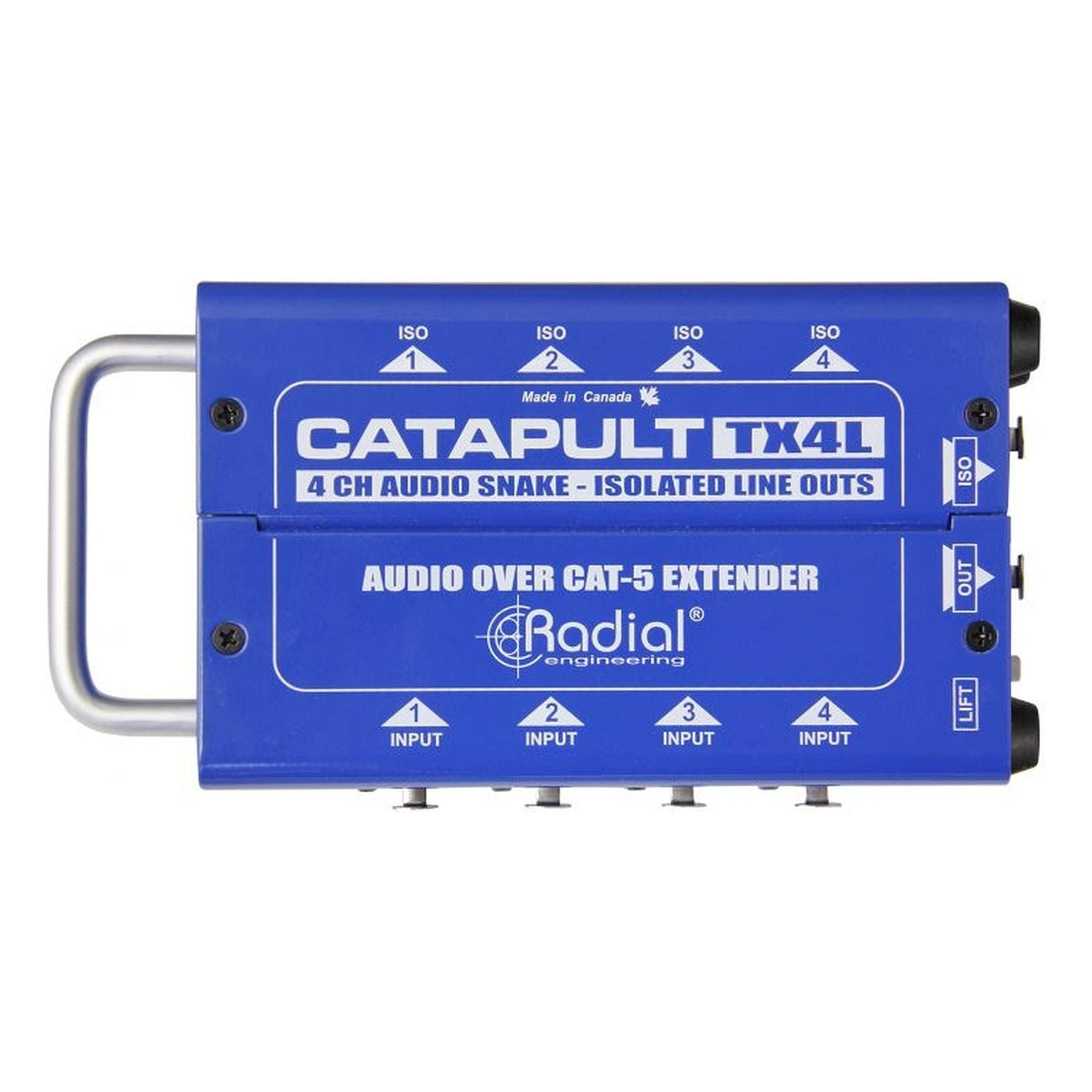 Radial Engineering Catapult TX4L Cat5 Audio Receiver (4x4 Line In/Out ...